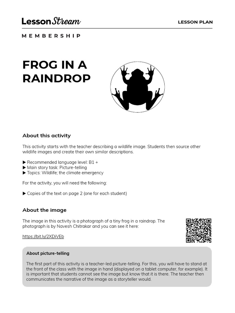 Frog in A Raindrop | PDF