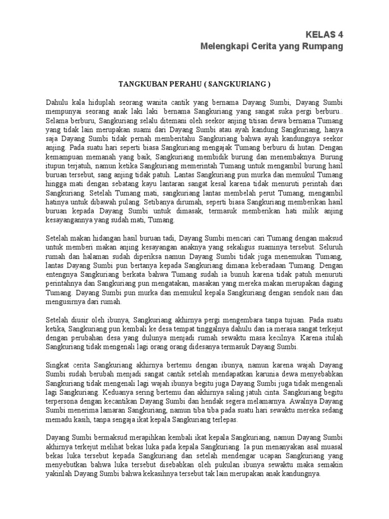 Kelas 4 - Tangkuban Perahu | PDF