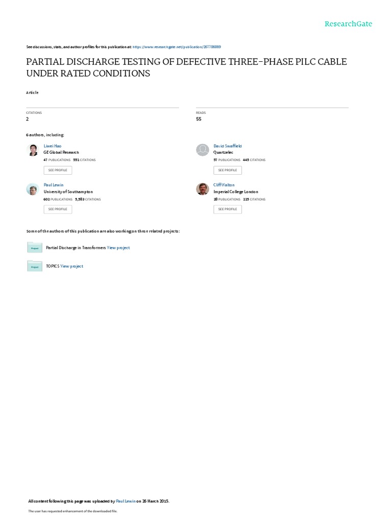 PARTIAL_DISCHARGE_TESTING_OF_DEFECTIVE_THREE-PHASE | PDF | Insulator ...