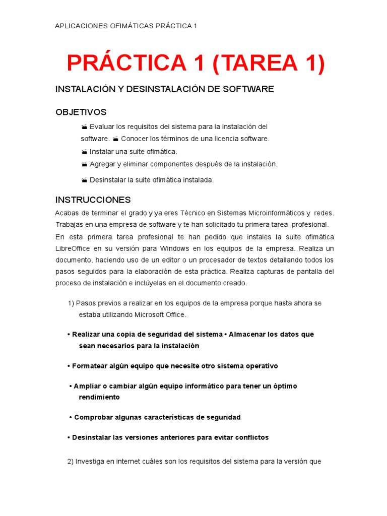 Unidad 1 - Practica 1 | PDF | Software | Microsoft Windows