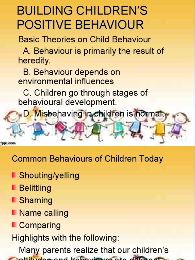 Building Children's Positive Behaviour 2 | PDF | Adolescence ...