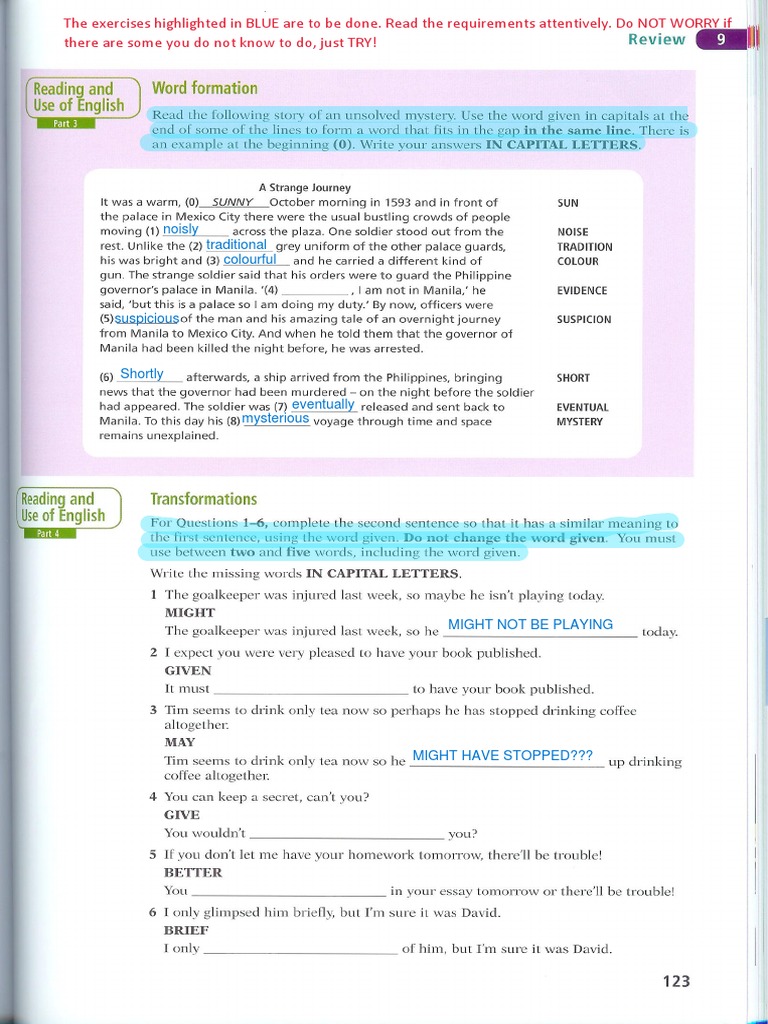 Use of English and Reading 1 | PDF