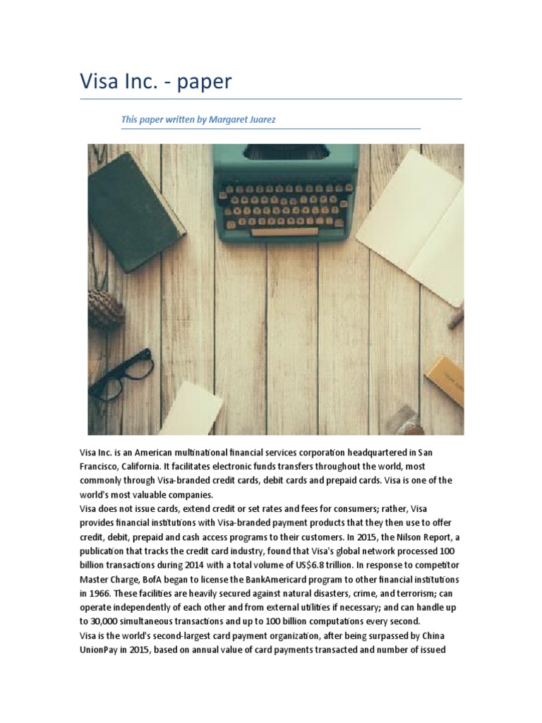 Visa Inc. - Paper | PDF | Visa Inc. | Master Card