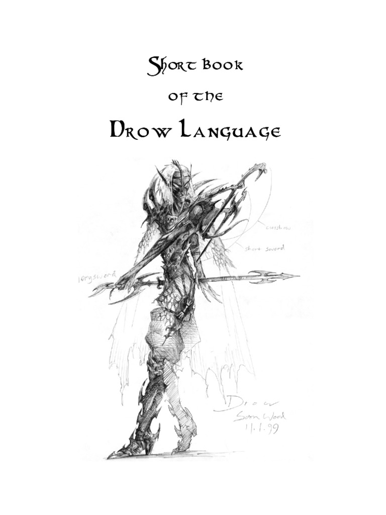 Short Book of The Drow Language | PDF | Drow (Dungeons & Dragons ...