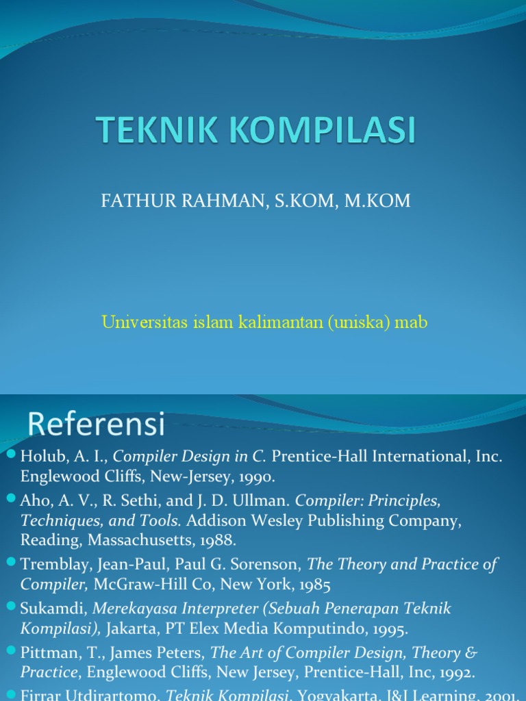 Proses dan Struktur Kompilator Pemrograman | PDF | Teknologi & Rekayasa
