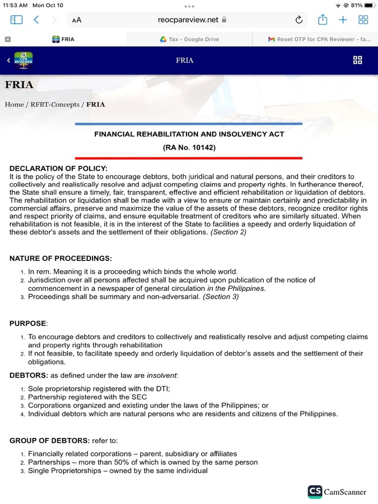 Fria Reo Handout | PDF
