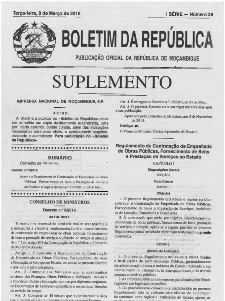 Decreto 5-2016 | PDF