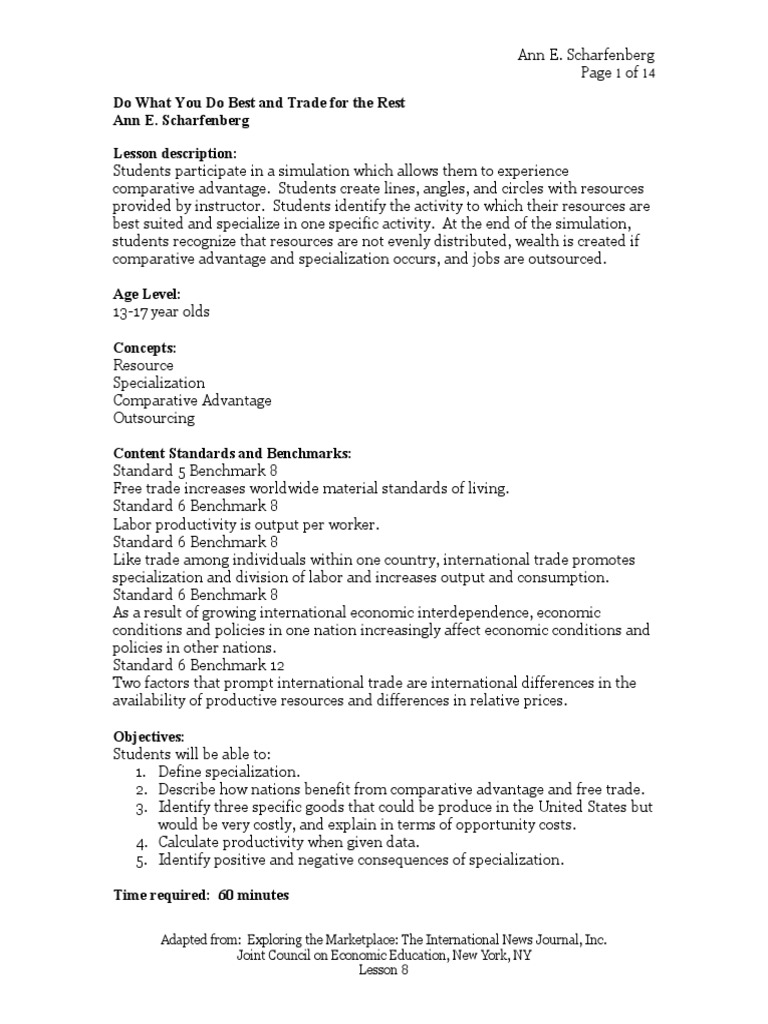 Trade and Comparative Advantage | PDF | Comparative Advantage | Economics