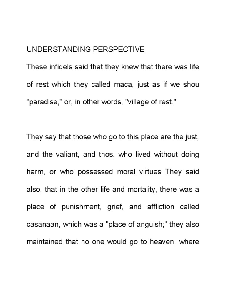 Understanding Perspective | PDF