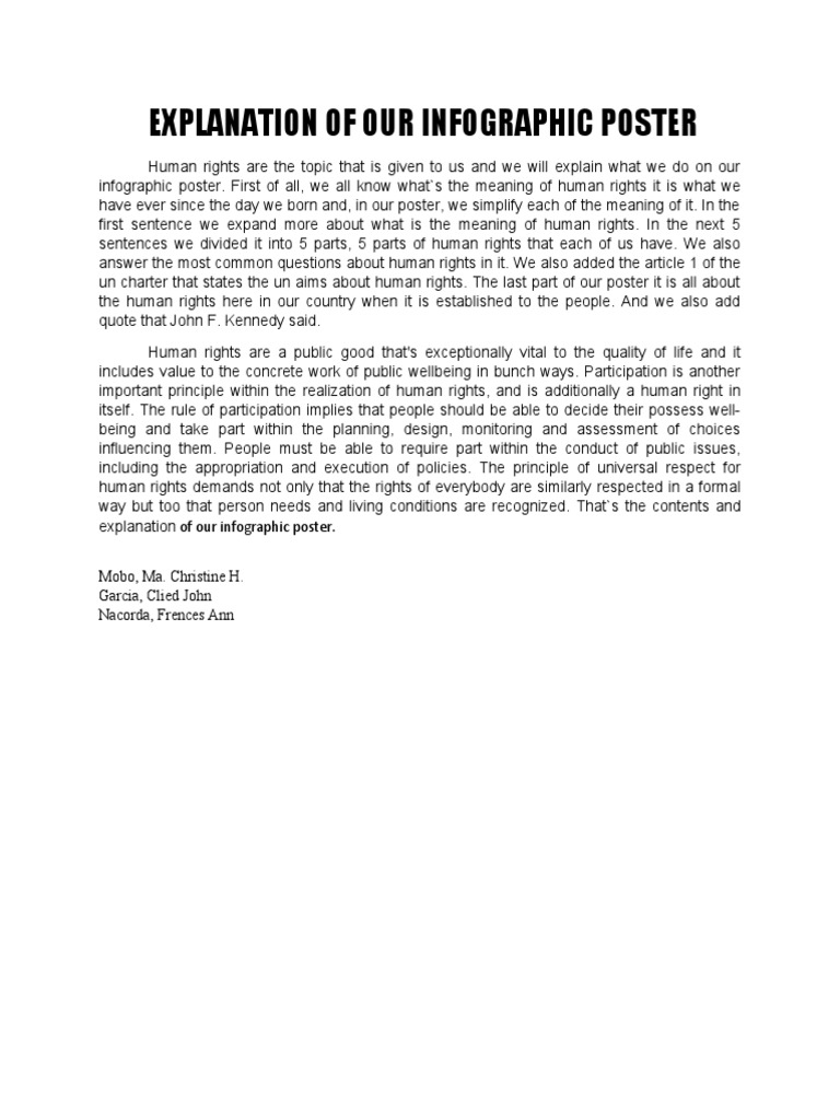 Explanation of Our Infographic Poster | PDF