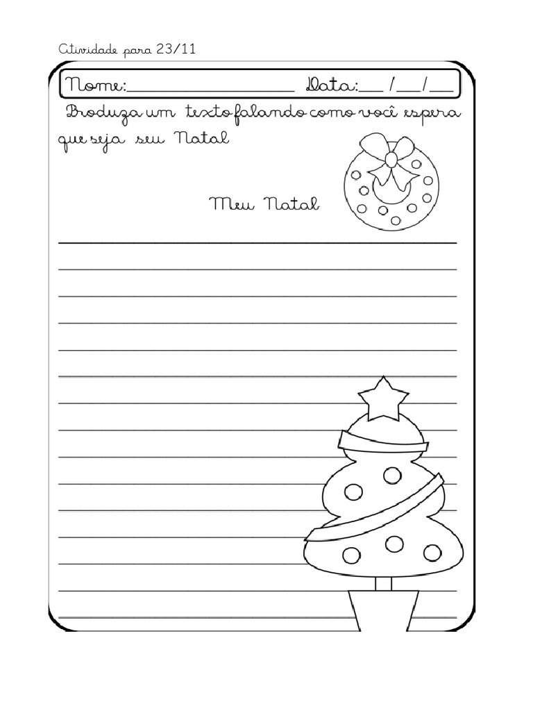 Produção de Texto Sobre o Natal | PDF
