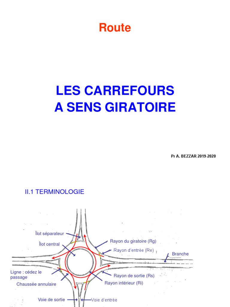 Conception des carrefours giratoires | PDF | Intersection (Route ...