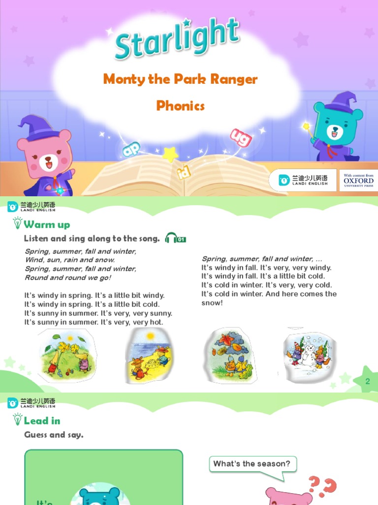 SL2-U1-L7-Monty The Park Ranger Phonics | PDF | Phonics