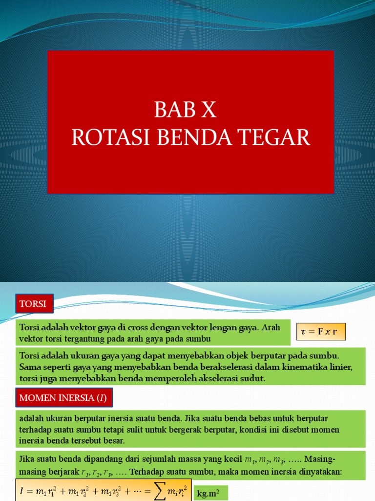 Rotasi Benda Tegar | PDF