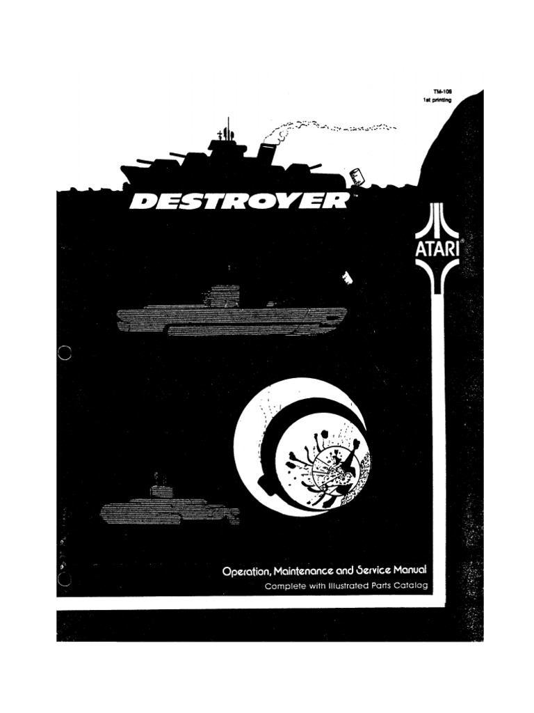 Destroyer Arcade Machine Game Operation, Maintenance and Service Manual ...