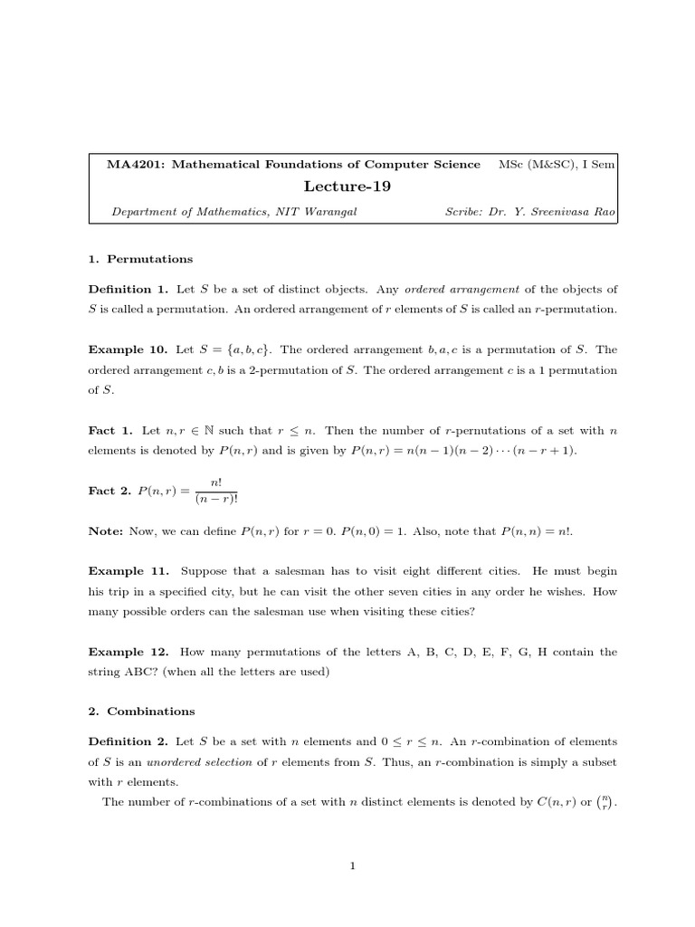 Lecture-19 (14-10-2022) | PDF | Mathematics | Discrete Mathematics