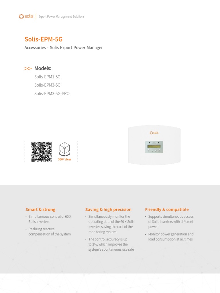 Solis EPM 5G Pro Overview and Specs | PDF | Power Inverter | Electrical ...