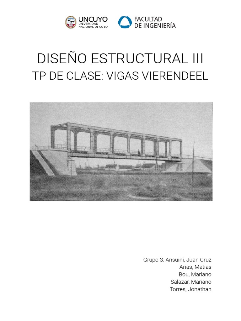 TP Vigas Vierendeel - Grupo 3 Correccion (V2) | PDF | Viga (Estructura) | Física Aplicada e ...