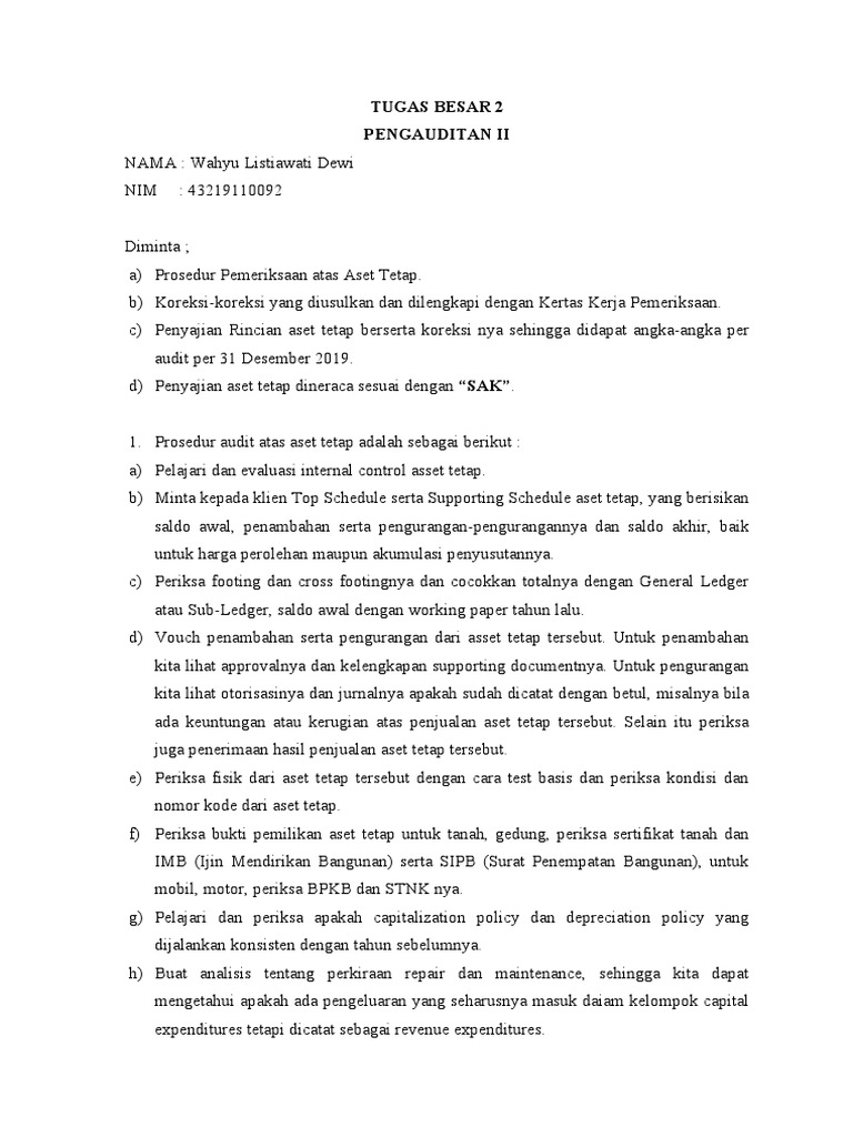 Tugas Pengauditan | PDF