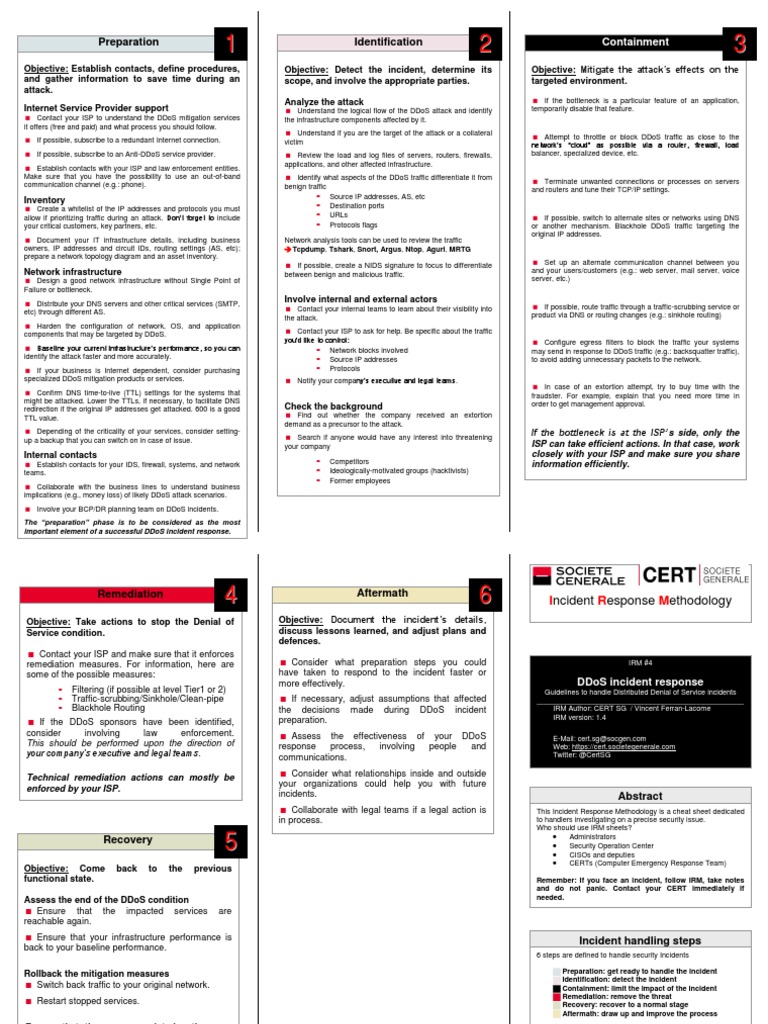 Irm 4 Ddos | PDF | Denial Of Service Attack | Computer Network