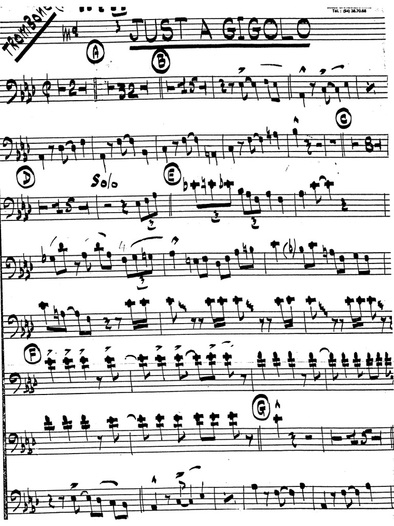 Just A Gigolo - Trombone | PDF