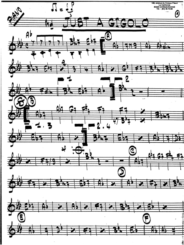 Just A Gigolo - Piano | PDF