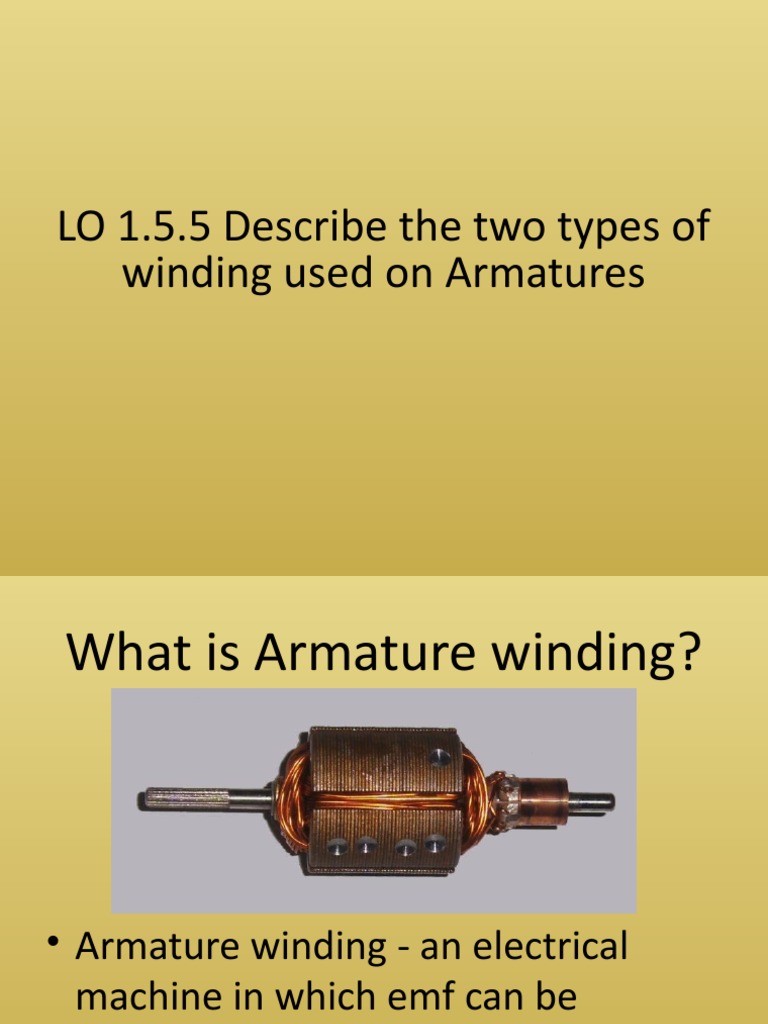 Function and Purpose of Armature, Commutator | PDF | Science ...
