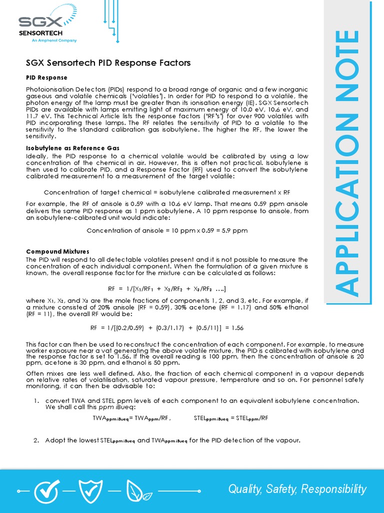 Application Note of Photo Ionisation Detector Spid | PDF | Chemistry ...