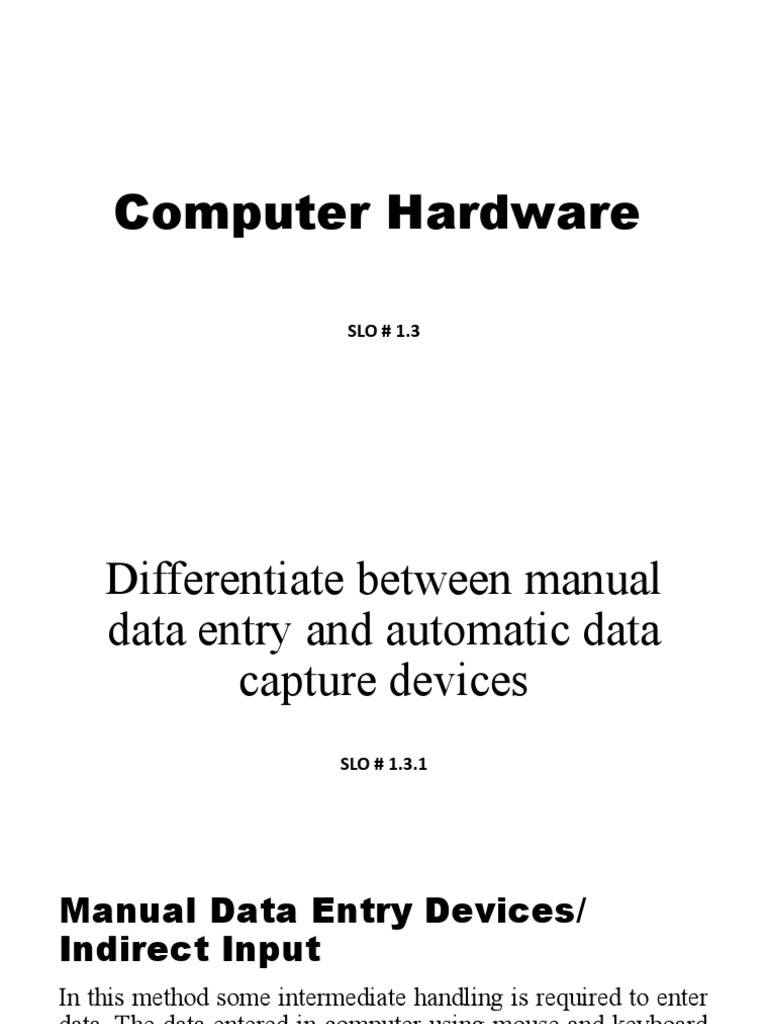 1.3 Computer Hardware | PDF | Printer (Computing) | Computer Monitor
