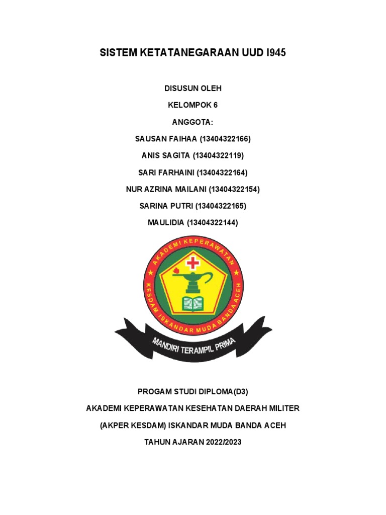 Sistem Ketatanegaraan Uud I945 | PDF