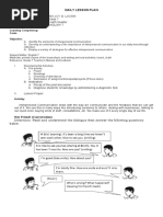 Lesson Plan For Interpersonal Communication | PDF | Communication ...