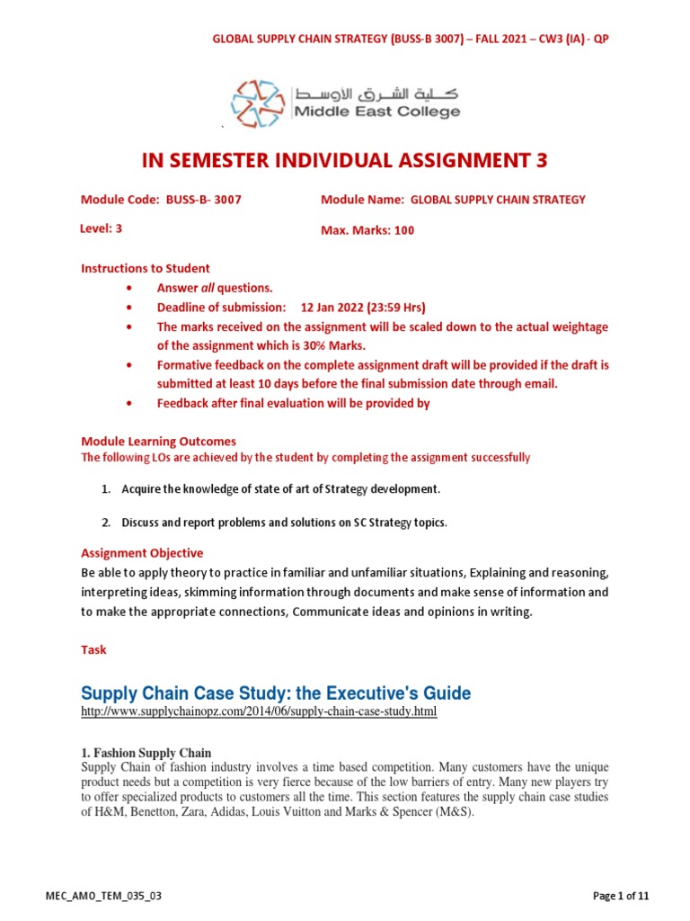 Buss-B 3007 - CW3 - QP - Fall 2021 | PDF | Critical Thinking | Plagiarism