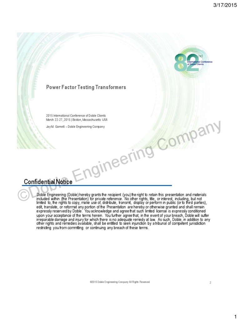 Transformer Overall Test Training | PDF | Transformer | Insulator ...