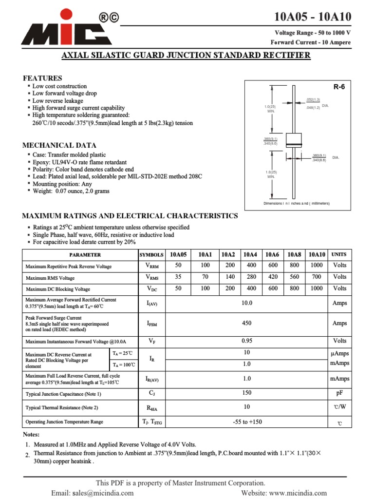 10a10 Mic | PDF | Capacitance | Electrical Components