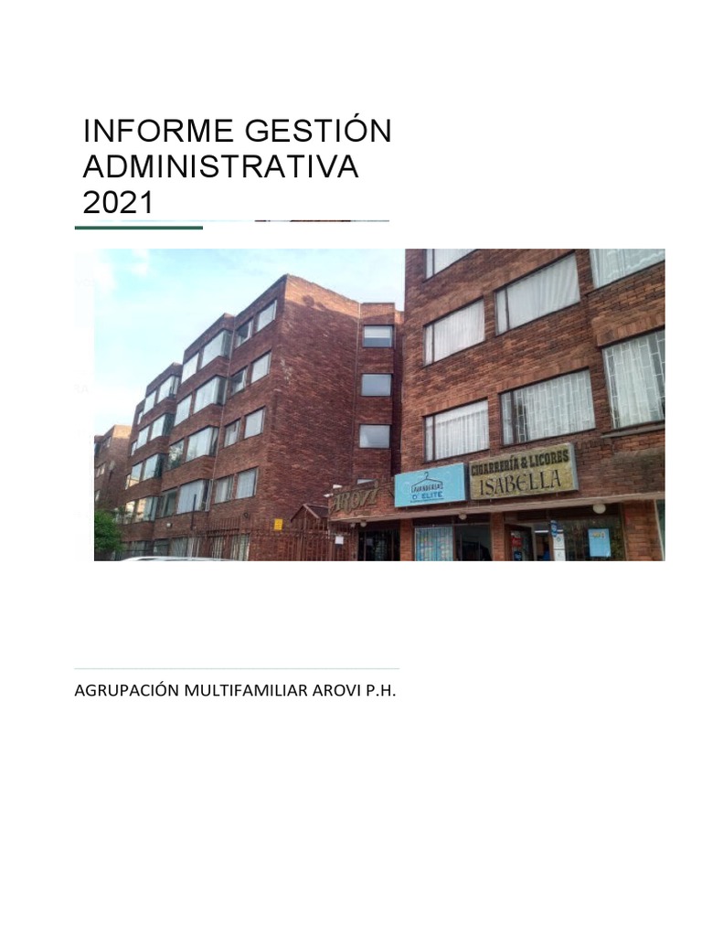 Informe Gestión Arovi Ultimo | PDF | Auditoría | Contabilidad