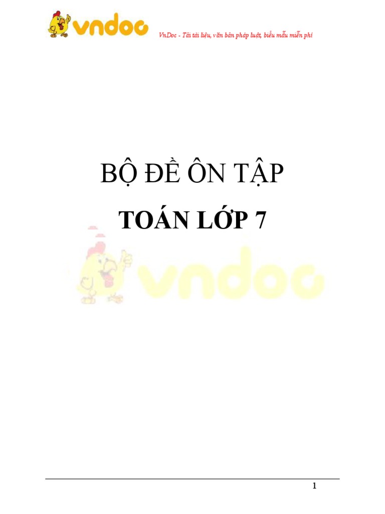 Bo de On Tap Toan Lop 7 | PDF