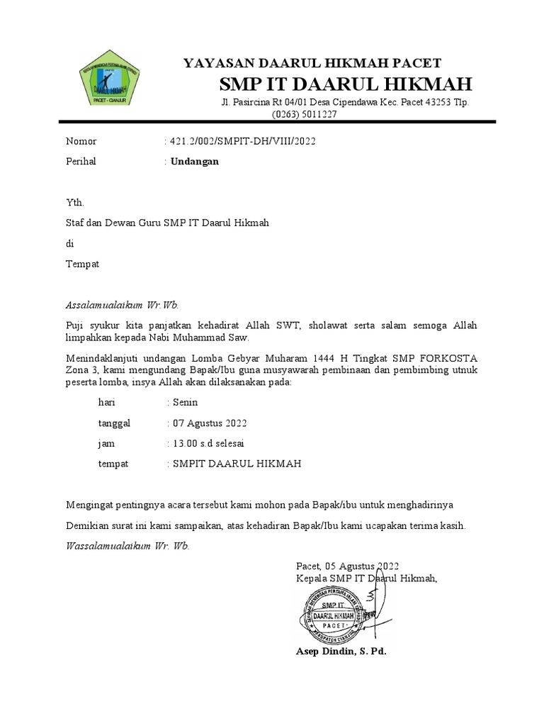 Surat Tugas Pembinaan | PDF