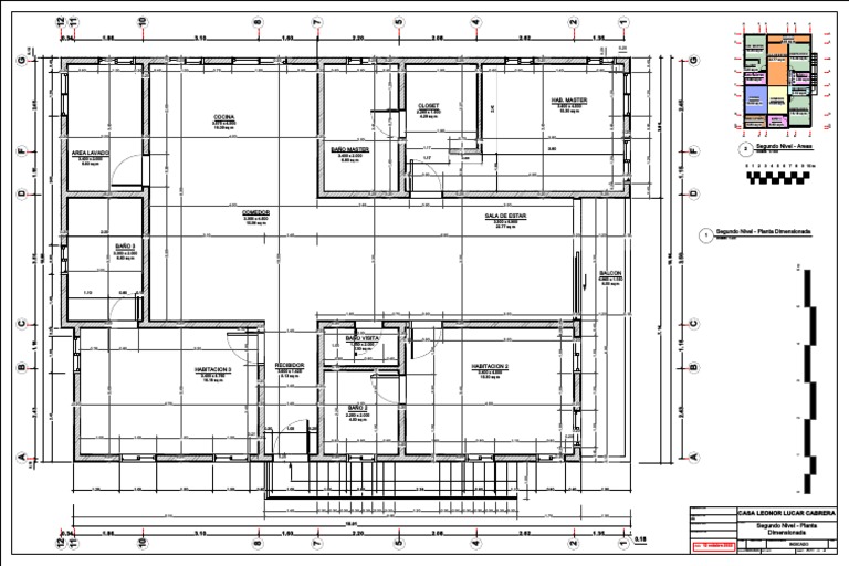 A-1 - Segundo Nivel - Planta Dimensionada | PDF