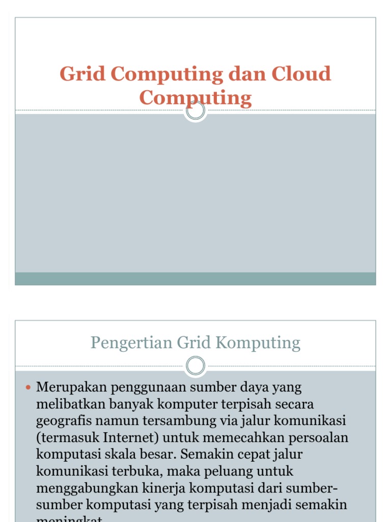 Grid Computing Dan Cloud Computing | PDF