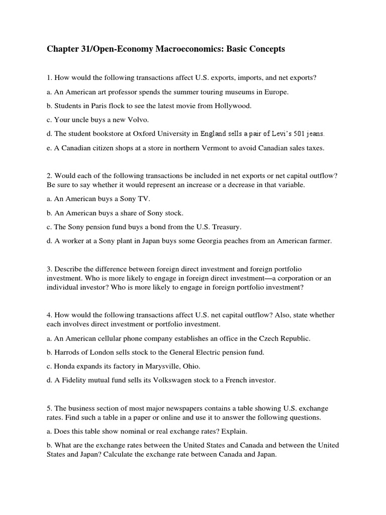 PS - Chapter 31 | PDF | Exchange Rate | Purchasing Power Parity