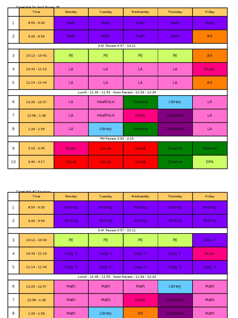 Timetable 2 | Logic | Science