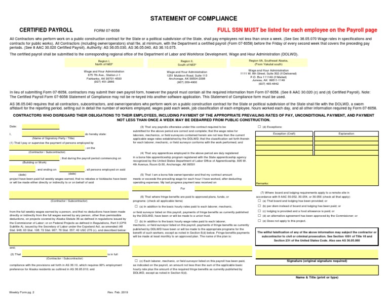 Statement of Compliance | PDF | Employment | Payroll