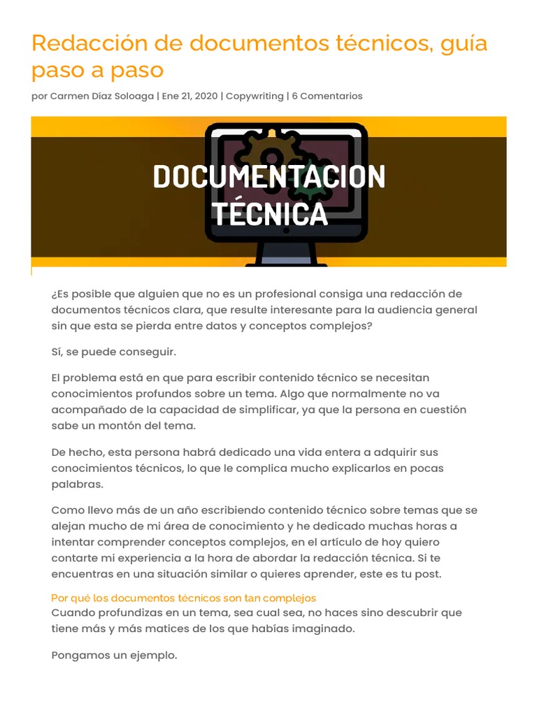Redacción de Documentos Técnicos, Guía Paso A Paso | PDF | Comunicacion tecnica | Sumario abstracto)