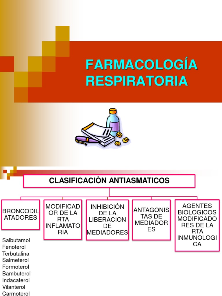 Farmacología respiratoria: clasificación de antiastmáticos | PDF | Asma | Tratamientos médicos