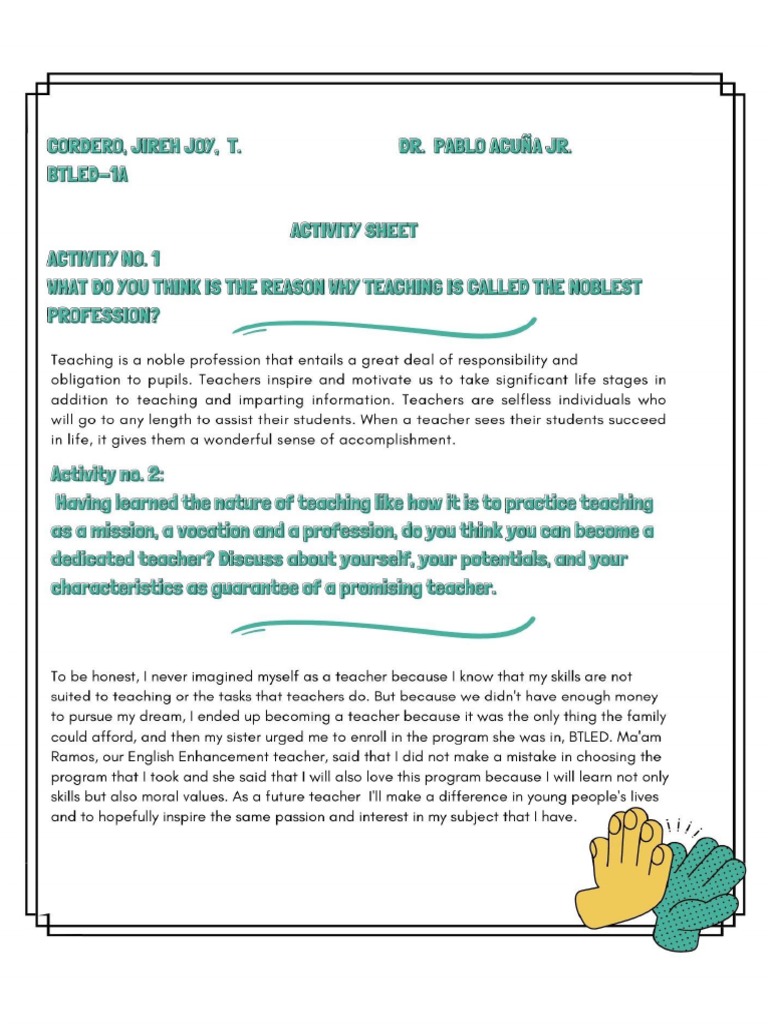 Cordero, Jireh Joy, T. Btled-1a | PDF