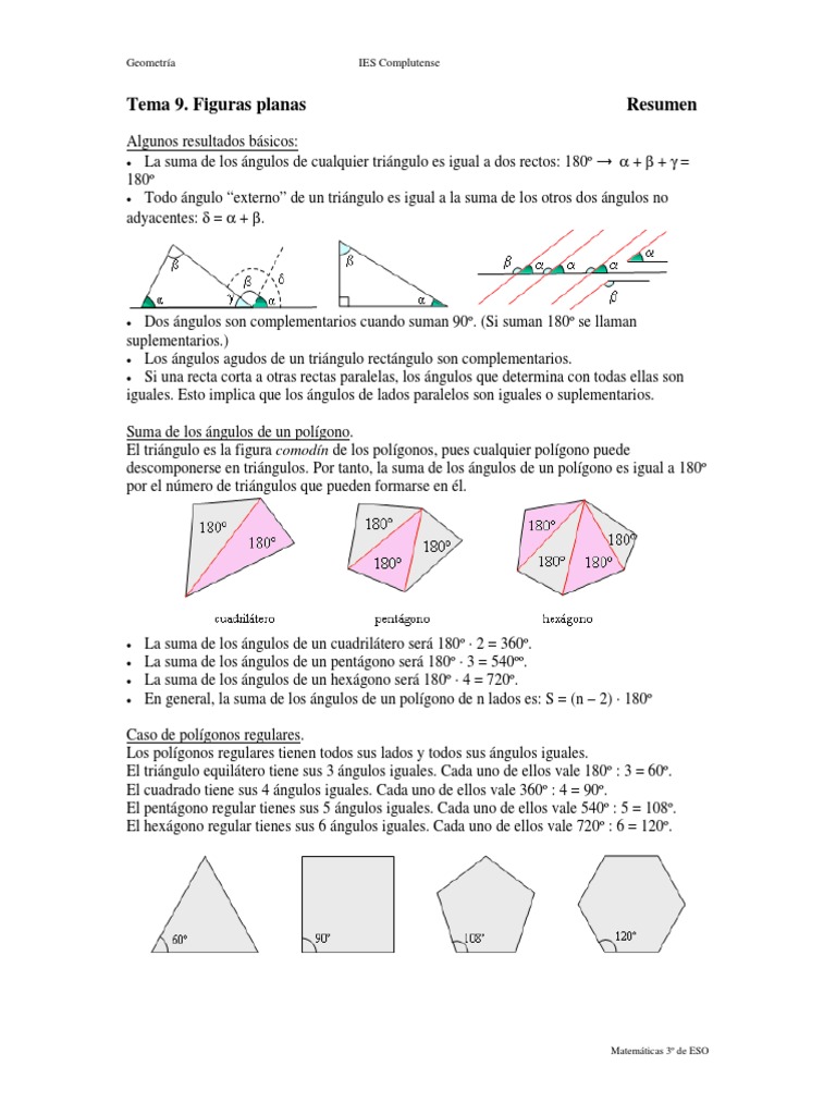 Figuras Planas | PDF | Triángulo | Geometría triangular