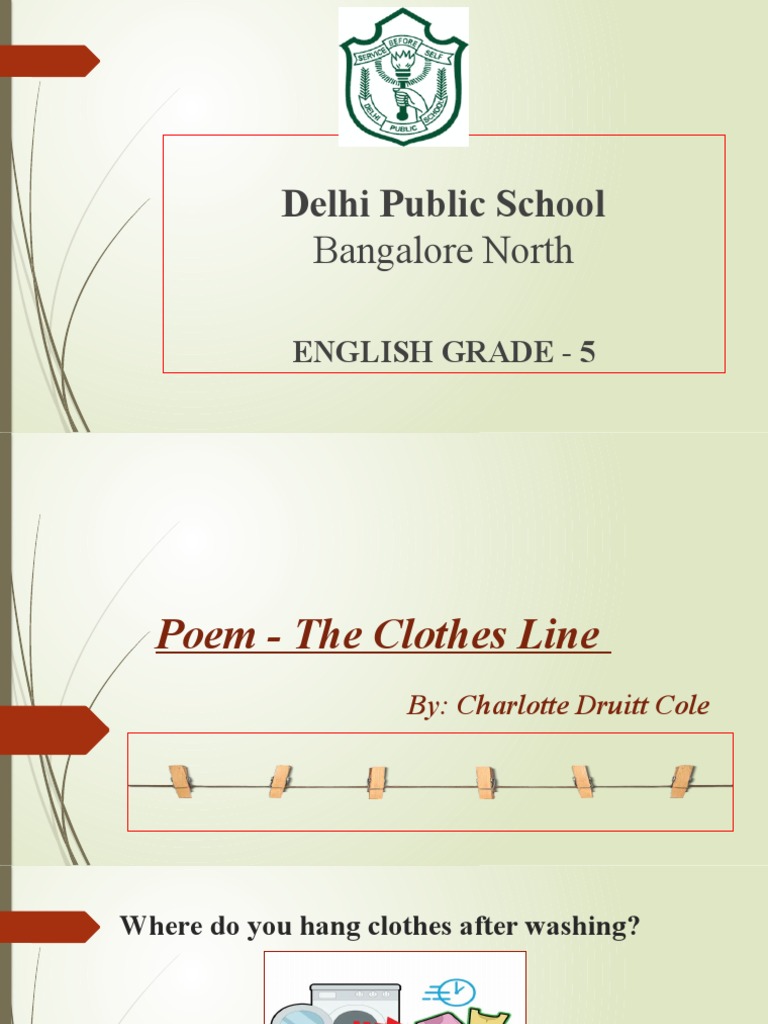 The Clothes Line Poem Analysis | PDF | Poetry | Rhyme