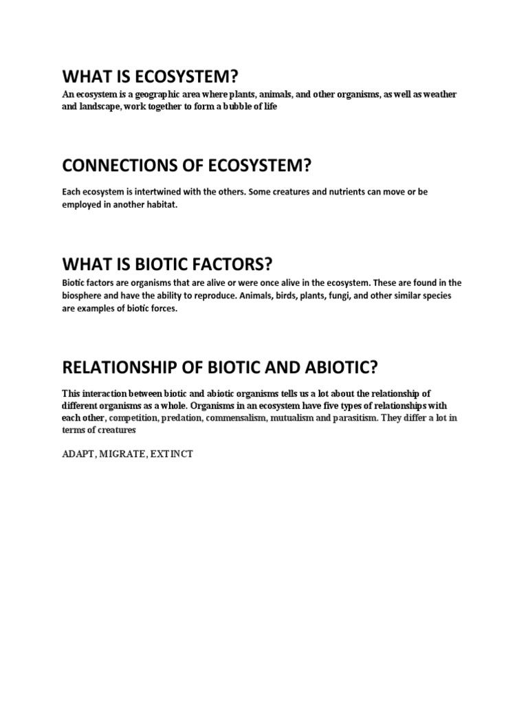 What Is Ecosystem | PDF | Science & Mathematics