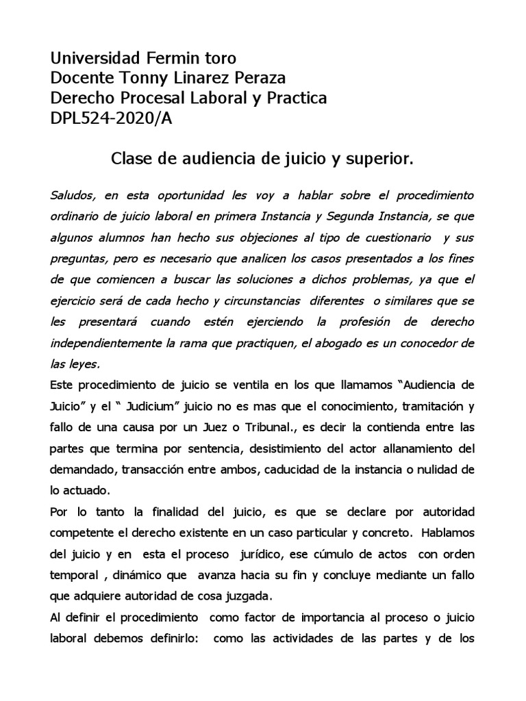 Universidad Fermin Toro | PDF | Apelación | Sentencia (ley)