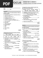 Focus 2 Unit 6 Test: Vocabulary & Grammar | PDF